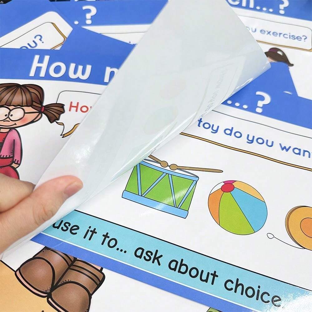 11PCS WH-Interrogative Pronoun Questions Words Educational Posters ...