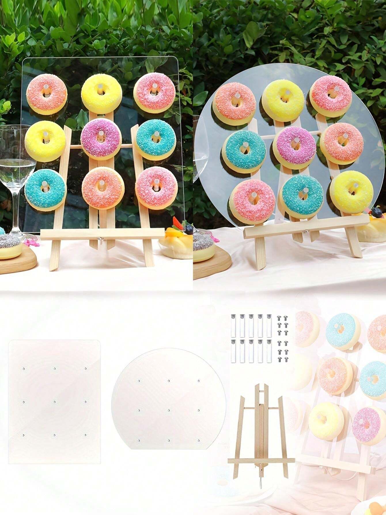 1 Set Acrylic Clear Donut Display Stand For Wedding Party, Ins Style ...