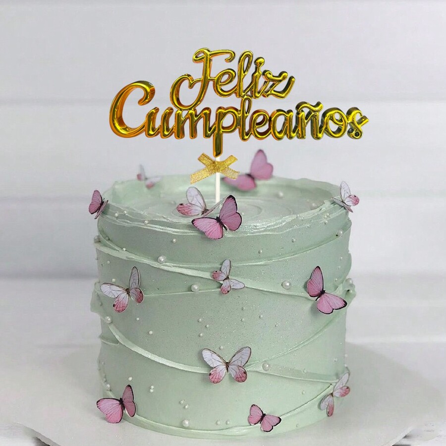 1pc Spanish "Feliz Cumpleaños" Cake Topper | SHEIN USA