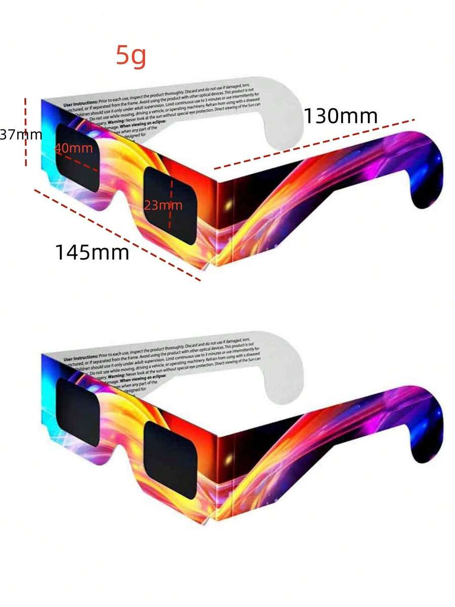 2pcs Solar Eclipse Glasses For Observing 2024 Total Solar Eclipse ...