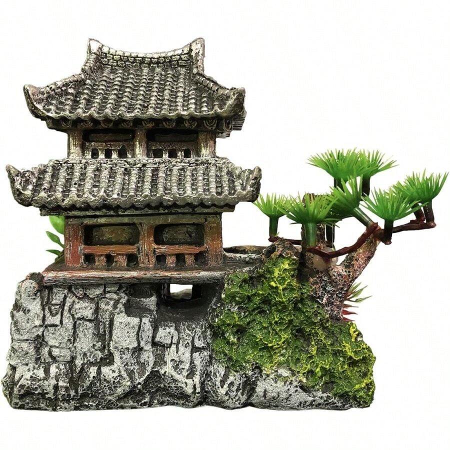 1pc Aquarium Classical Resin Castle Drations - Fish Tank Realistic ...