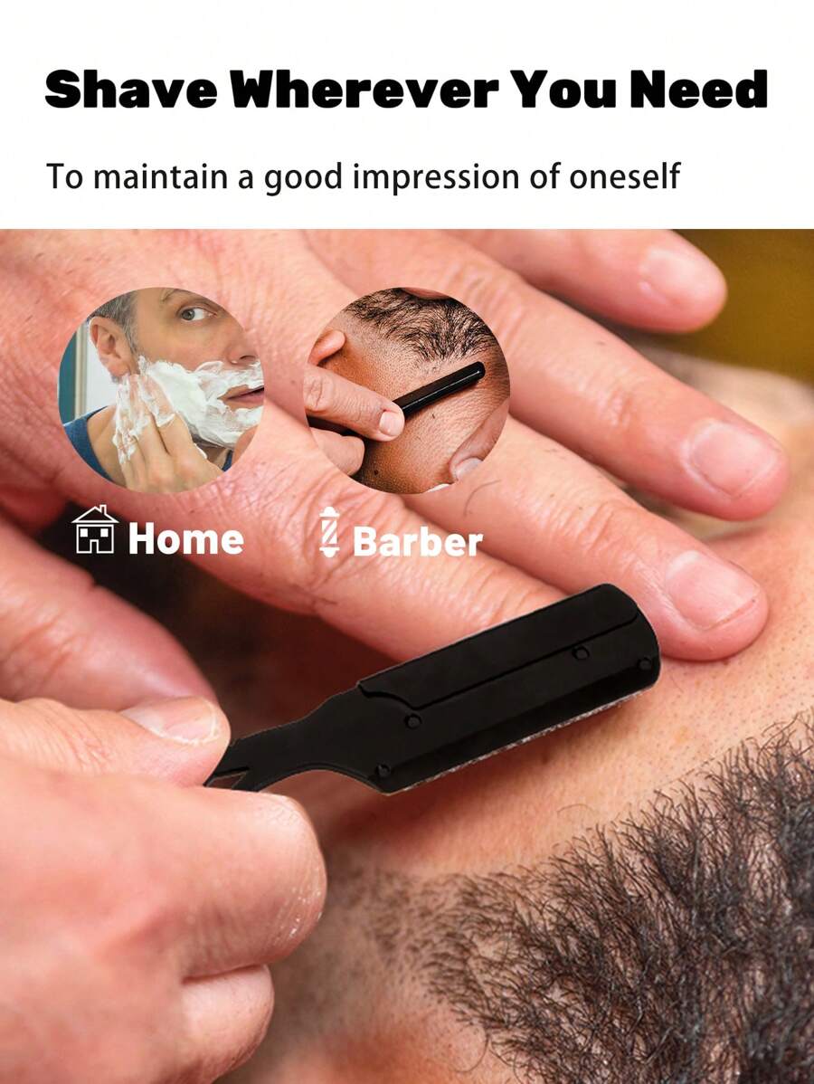 An Old-Fashioned Razor Manual Razor Stainless Steel Shaver Retro Men's ...