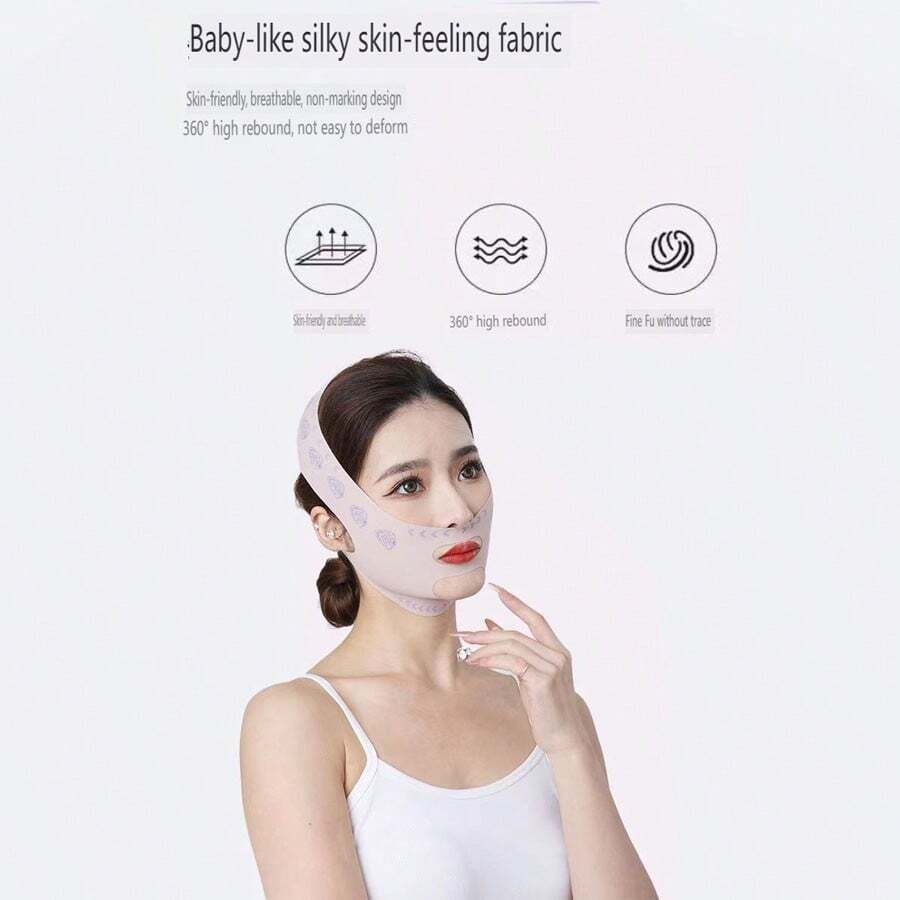V-Shape Face Mask Compression Face Lifting Mask For Law Lines And ...