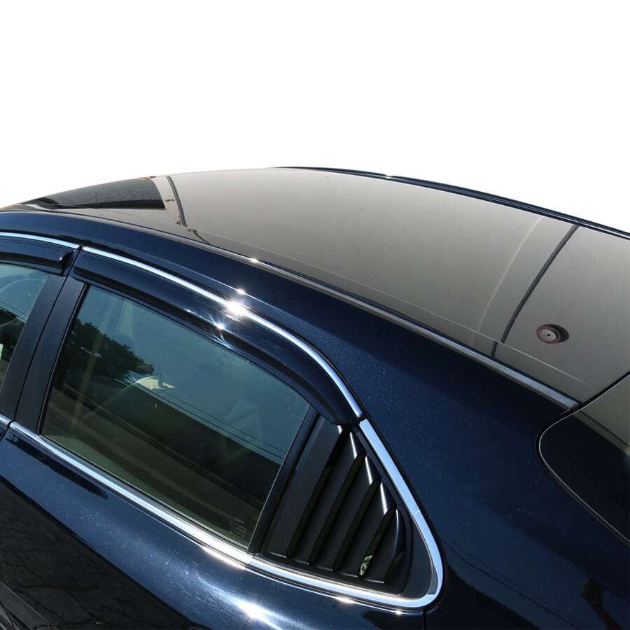 Window Louvers Fit 2018-2024 Toyota Camry, Unpainted Black Rear Window ...