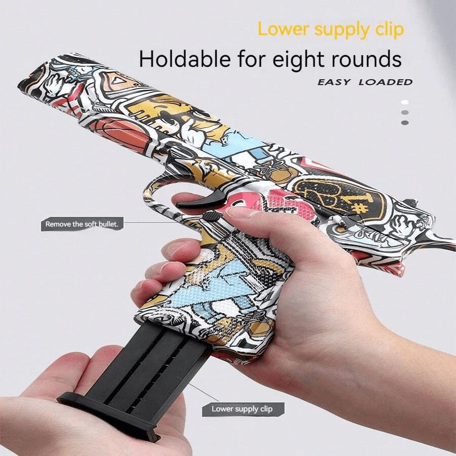 A Set Of Graffiti Design Colt 1911 Sweet Eagle Toy Gun, Shell-Ejecting ...