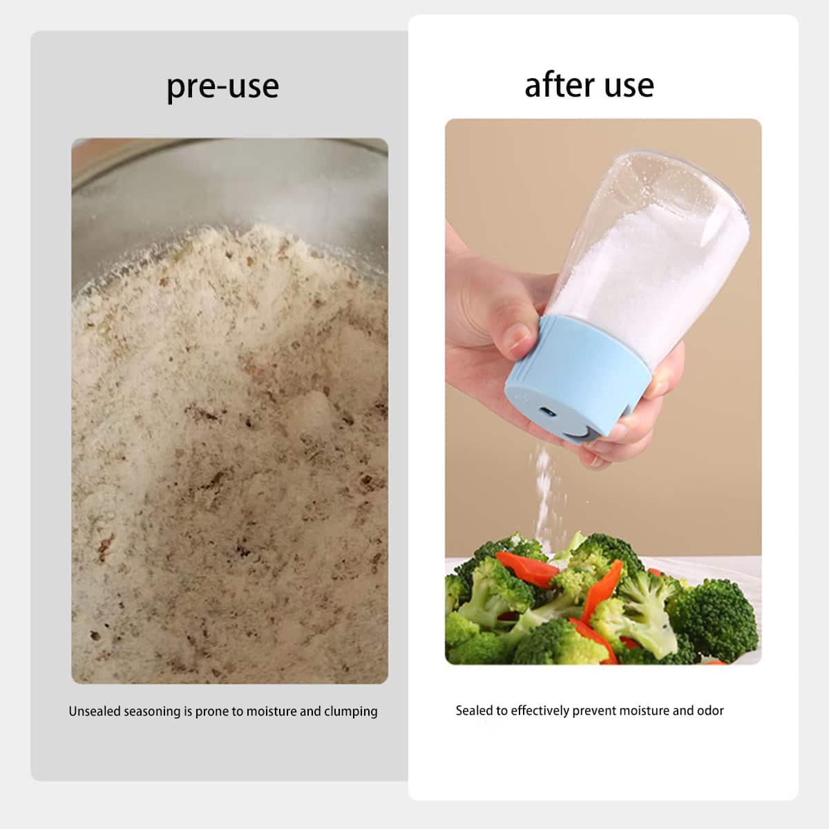 1 To 4 Pieces Kitchen Push Dosing Salt Shaker Salt Controller Jar Salt ...