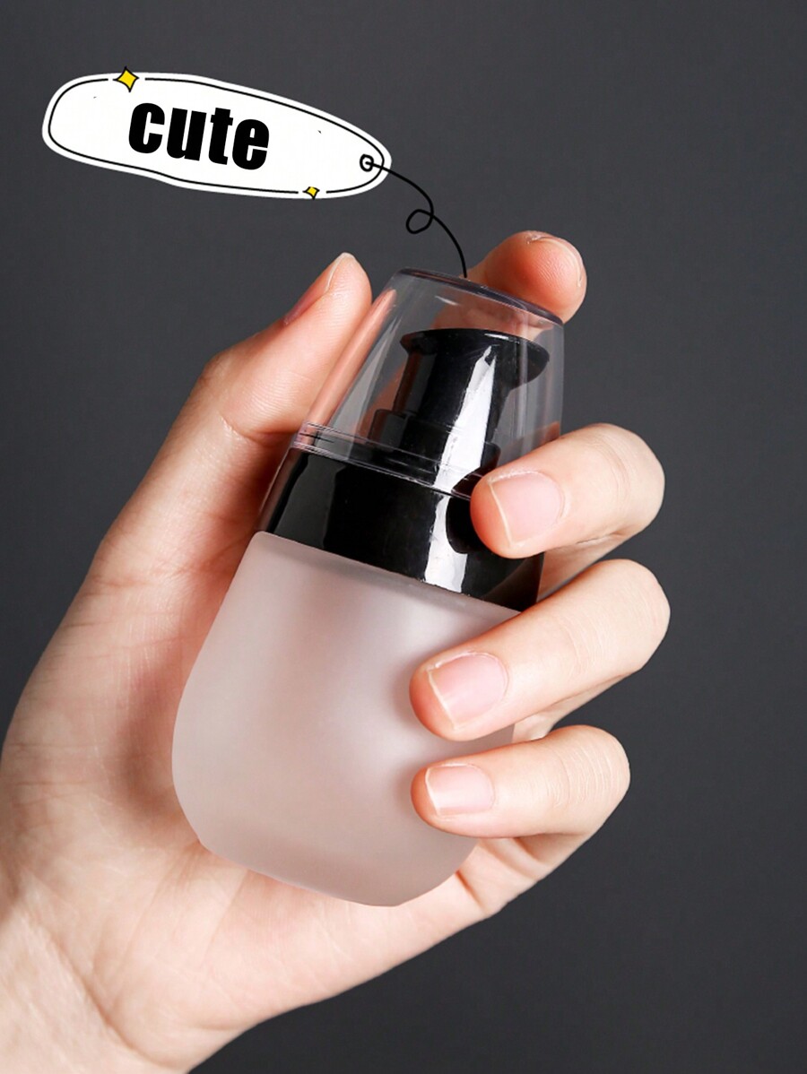 Vacuum Frosted Glass Bottle Empty Refillable Container 30ml 1oz Makeup ...