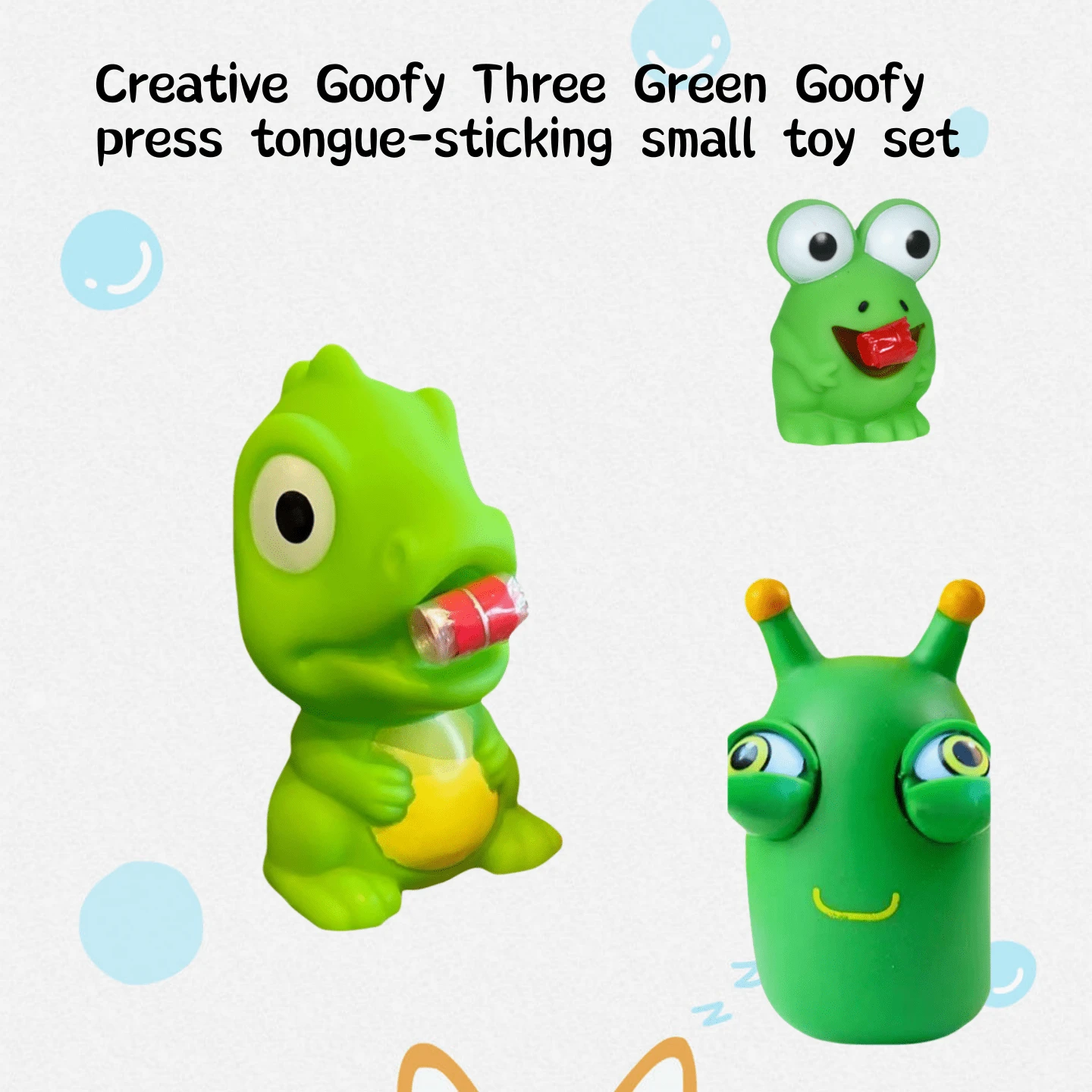 1pc Creative And Funny Set Of Three Green Prank Toys, Pressing And ...