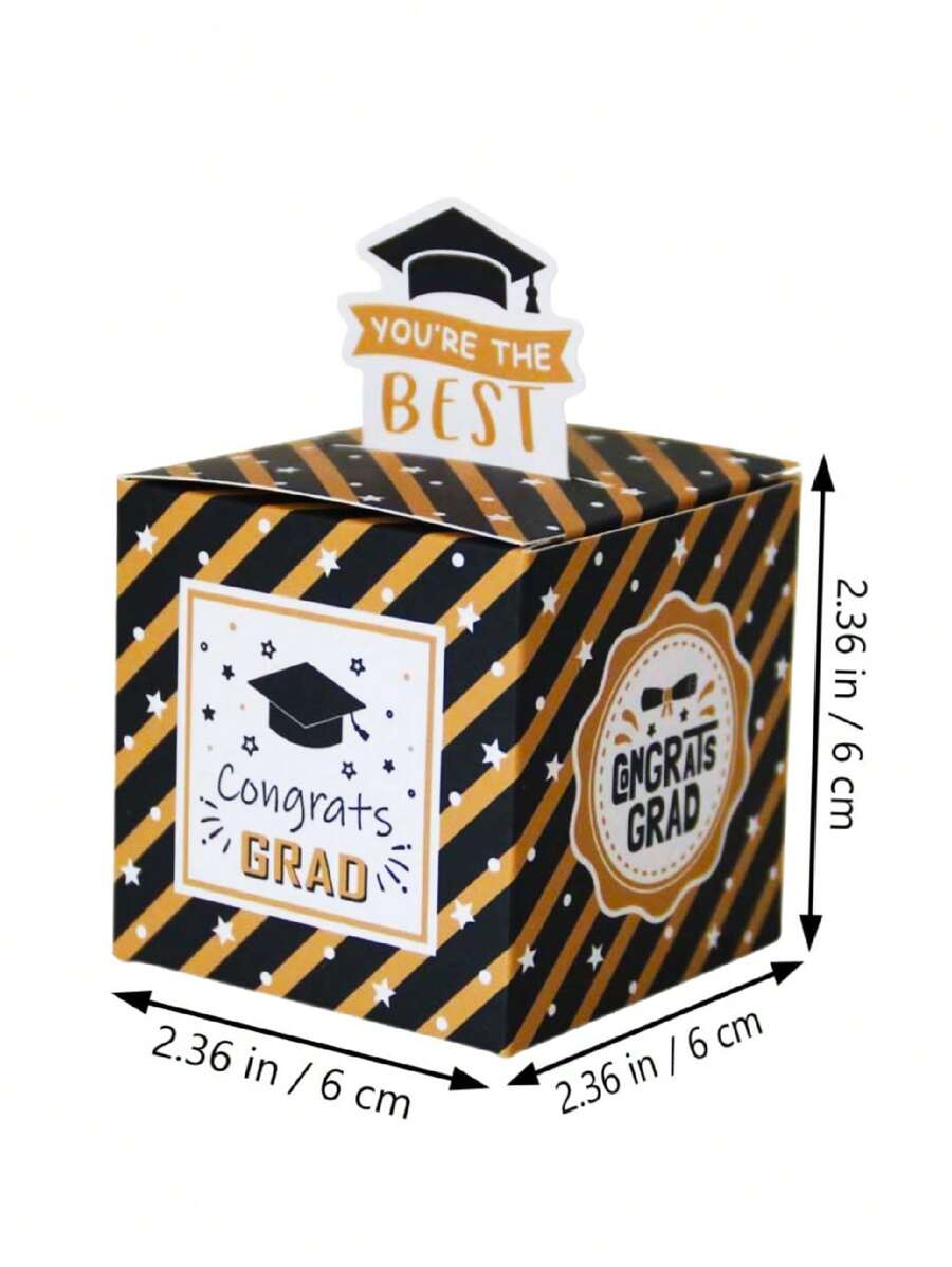10pcs Graduation Cap Candy Boxes Graduation Party Favors Graduation ...