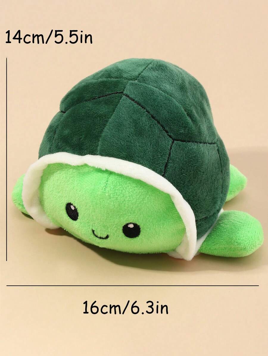 1pc Reversible Turtle Plush Toy With 2 Expressions, Interesting Toy ...