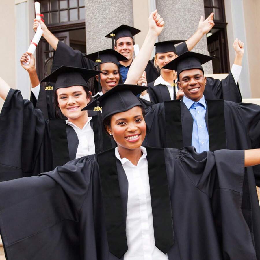 Graduation Hat With Sash For Adults, Graduation Cap With 2024 Year ...