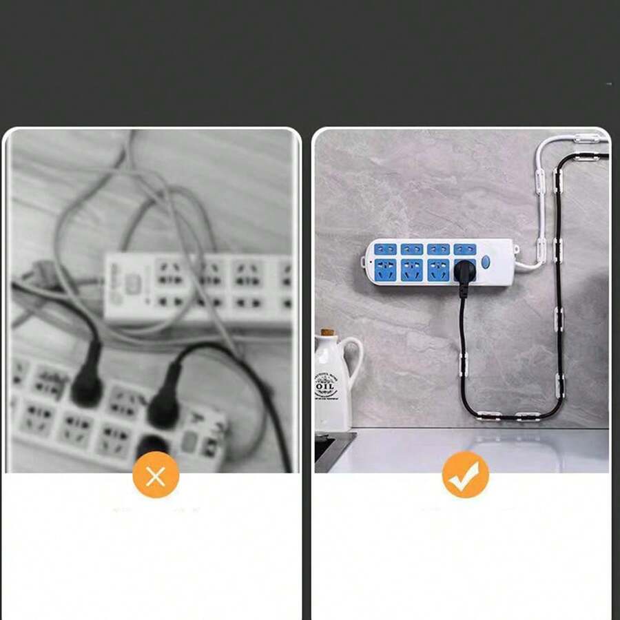 10 Sets Of Non-Drilling Self-Adhesive Cable Clips With High Viscosity ...