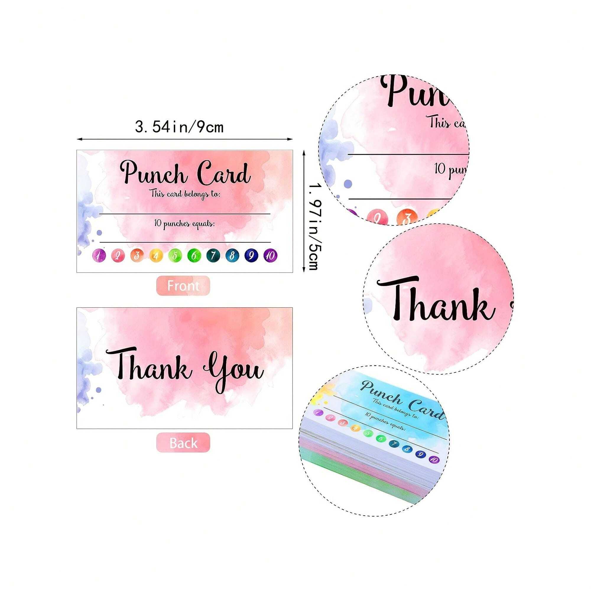 50pcs/Set Classroom Punch Card, Behavior Incentive Punch Card, Reward ...