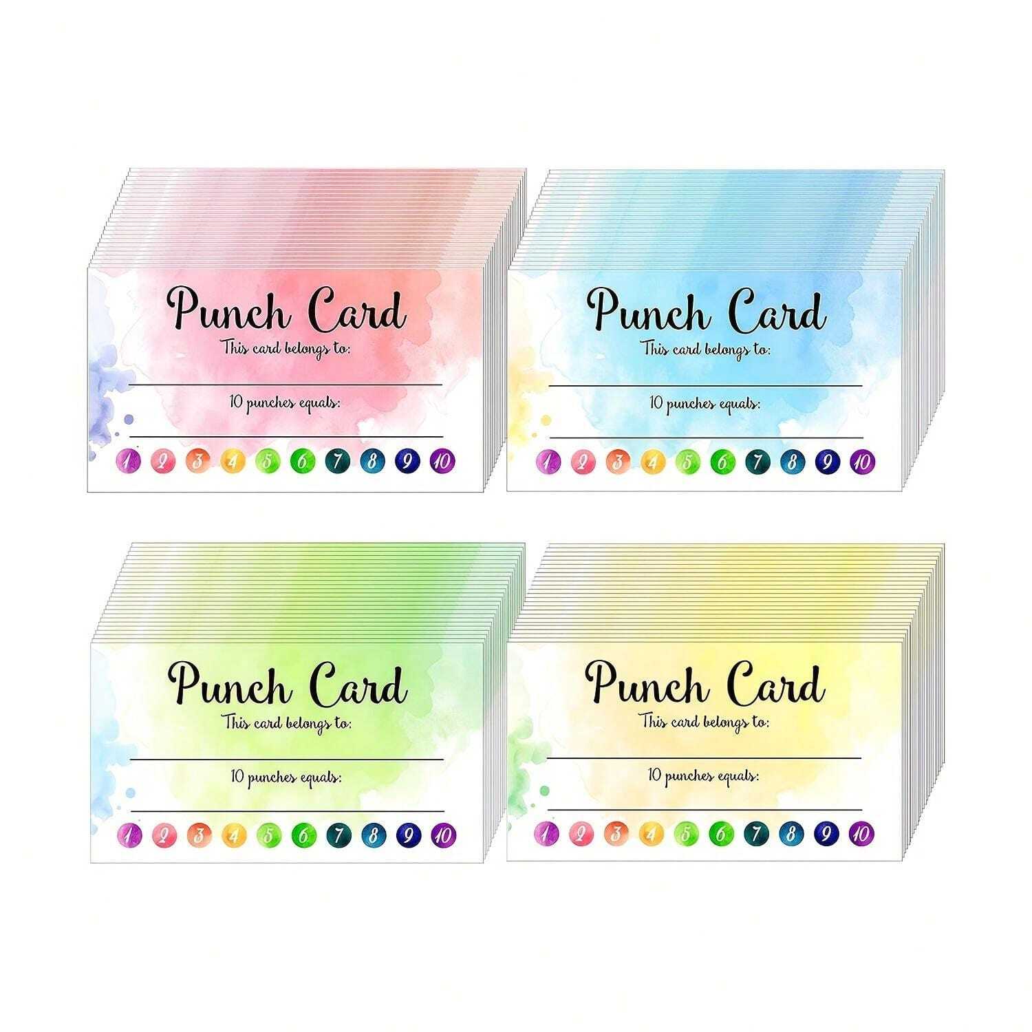 50pcs/Set Classroom Punch Card, Behavior Incentive Punch Card, Reward ...