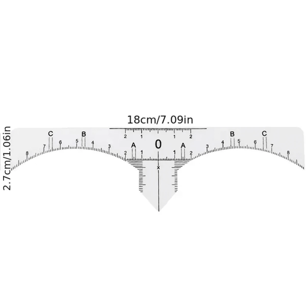 50pcs Eyebrow Ruler, Disposable Microblading Eyebrow Rulers Sticker ...