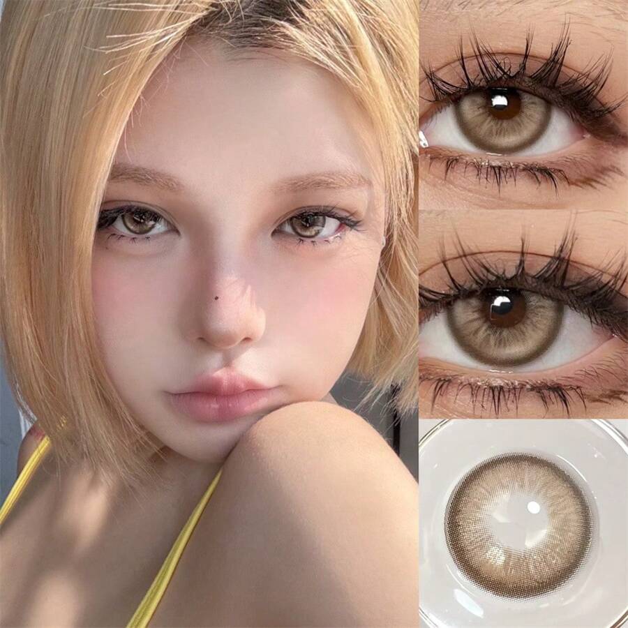 Bluish-Brown Colored Contact Lenses With Same Size And Base Curve As ...