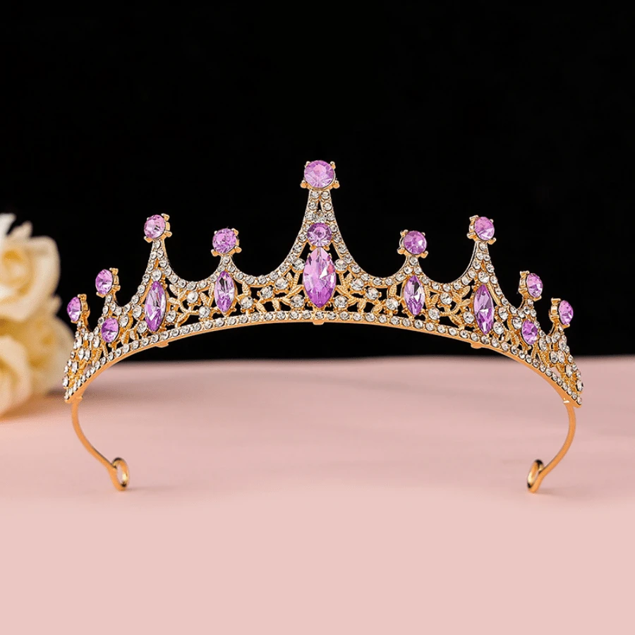 1pc Bridal Rhinestone Metal Crown Headwear Suitable For Women Party ...