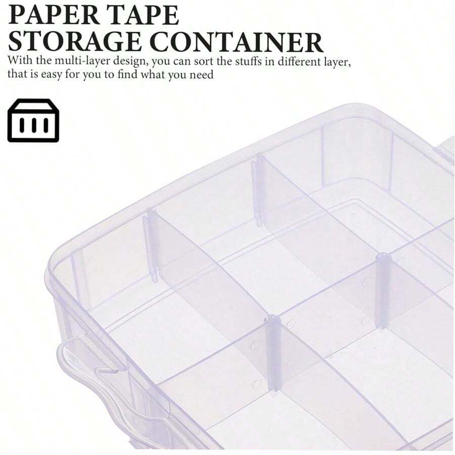3-Layer Stackable Craft Storage Box & Plastic Storage Bin With Snap-On ...