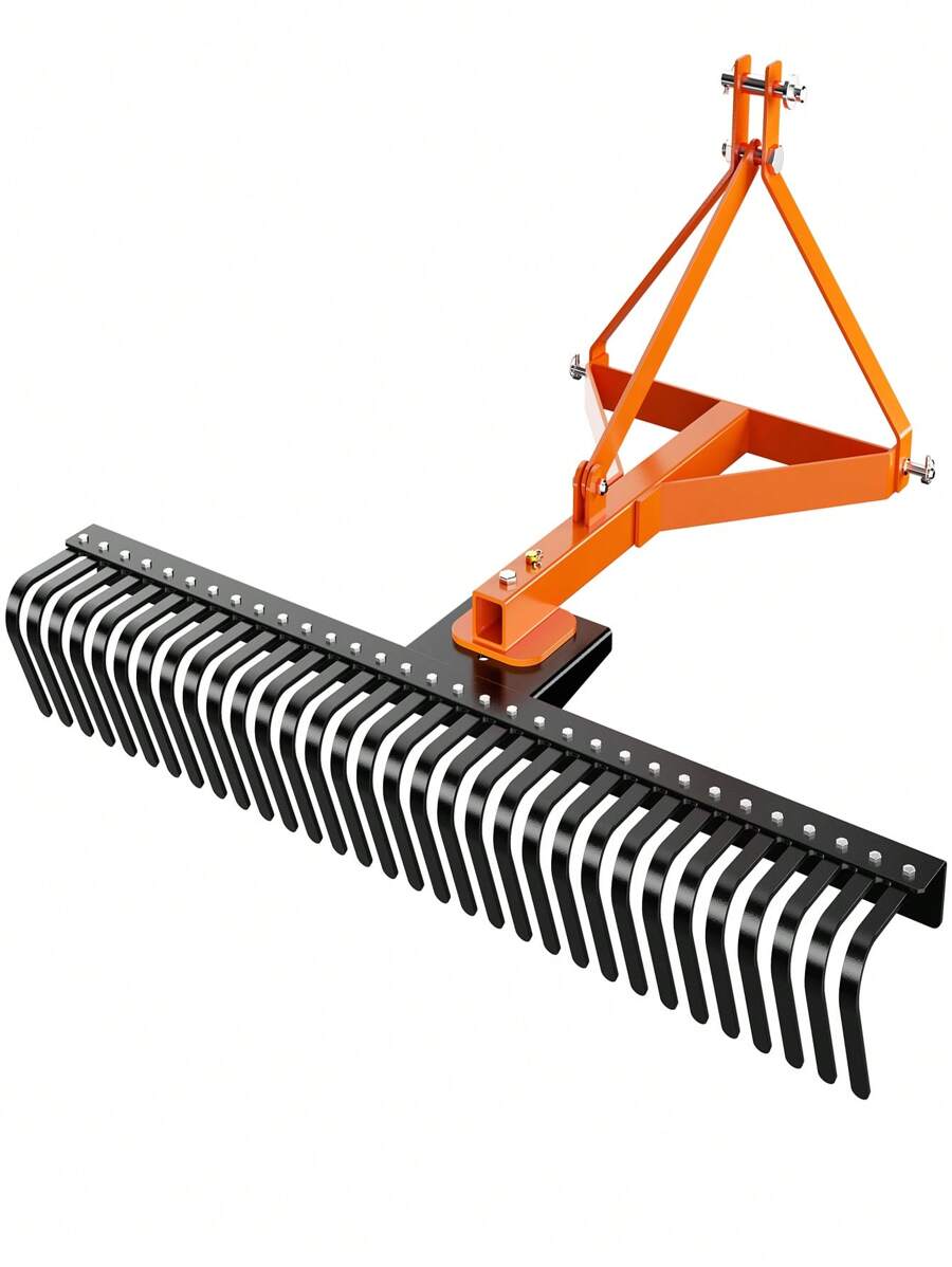 3 Point 5 FT Landscape Rock Rake, Heavy Duty 60" Width 3 Point-Attach ...