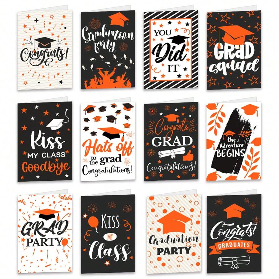 12PCS Graduation Cards 2024, Graduation Cards With Envelopes And ...