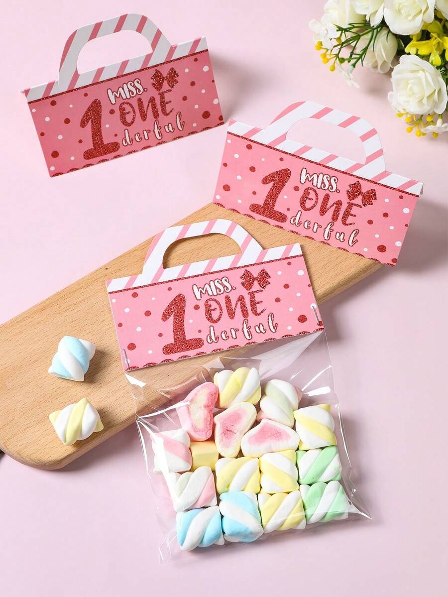 10set Pink Style 1st Birthday Gift Bag, Multi-Functional Gift Packaging ...