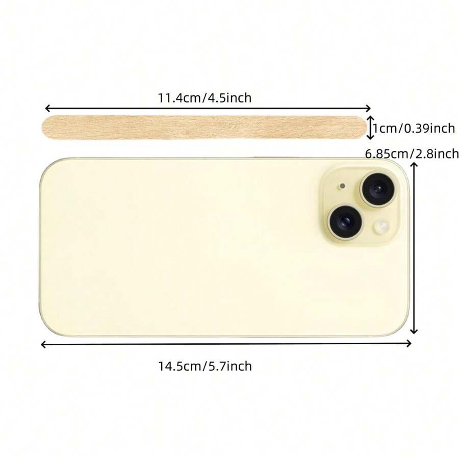 100pcs Craft Sticks, 4.5-Inch Natural Wooden Ice Cream Sticks, Multi ...