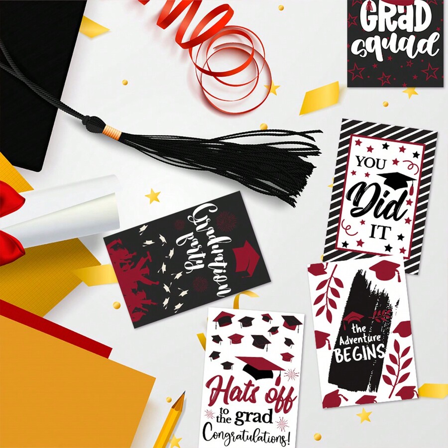 12PCS Graduation Greeting Cards, Graduation Cards With Envelopes And ...