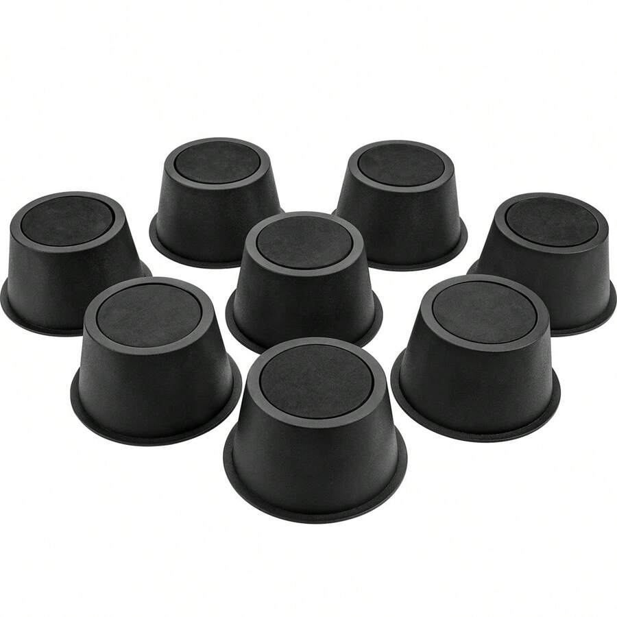 Set Of 8 Pieces Round Bed Risers 3 Inch Heavy Duty Furniture Risers ...