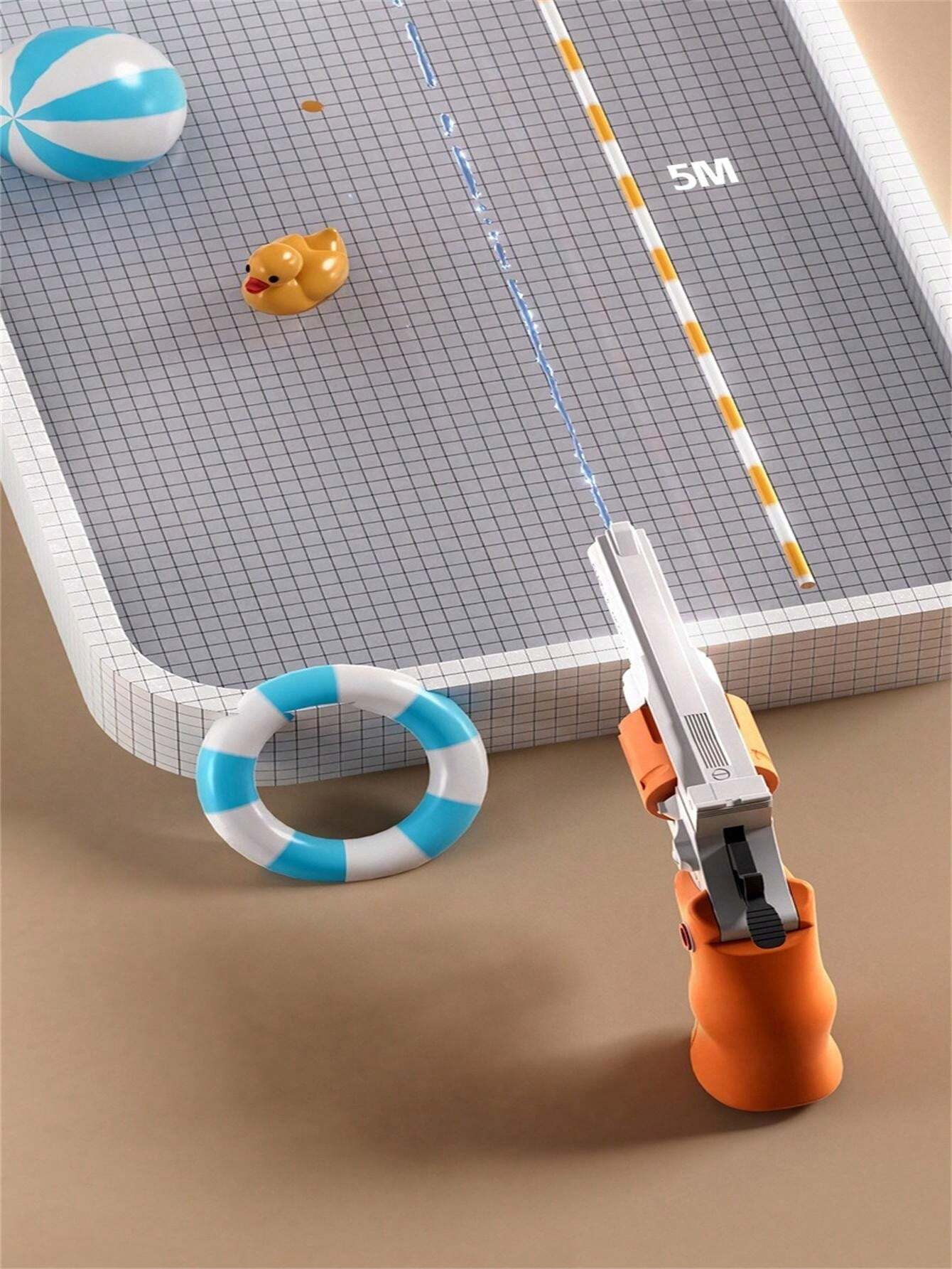 One Revolver Water Gun, Large Capacity Mechanical Revolver Water Gun ...