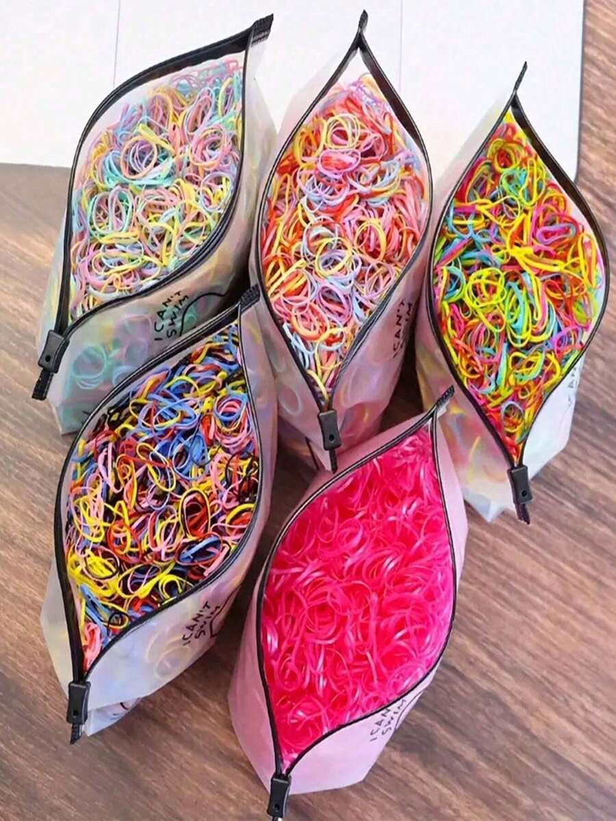 1000pcs/Pack Girls Colorful Small Disposable Rubber Bands Gum For ...