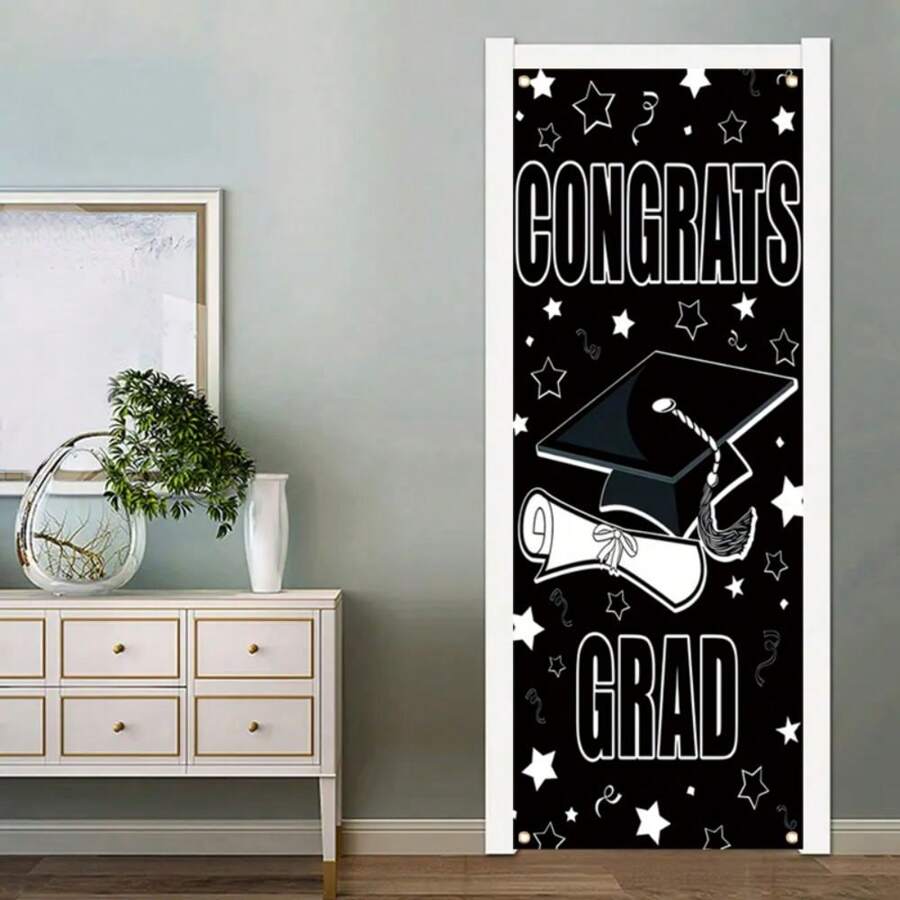 1 PC, 70x35 Inch Vinyl Door Cover Banner, Class Of 2024 Congrats Grad ...