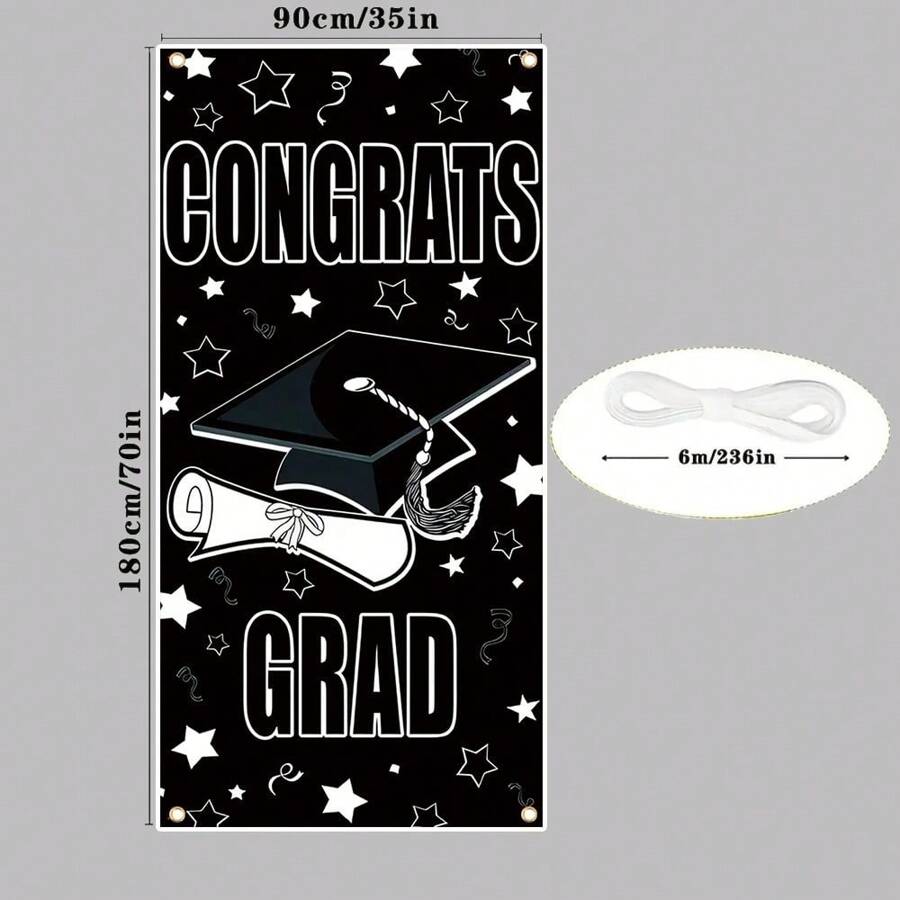 1 PC, 70x35 Inch Vinyl Door Cover Banner, Class Of 2024 Congrats Grad ...