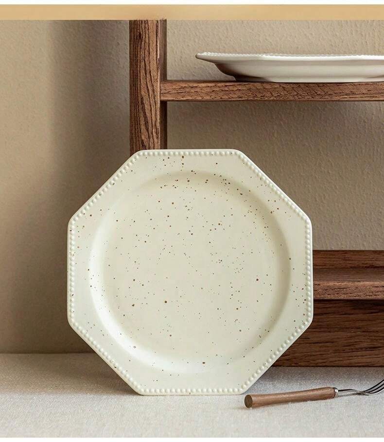 High-End Octagonal Dish Set 8-Inch Shallow Plate Versatile Plate For ...