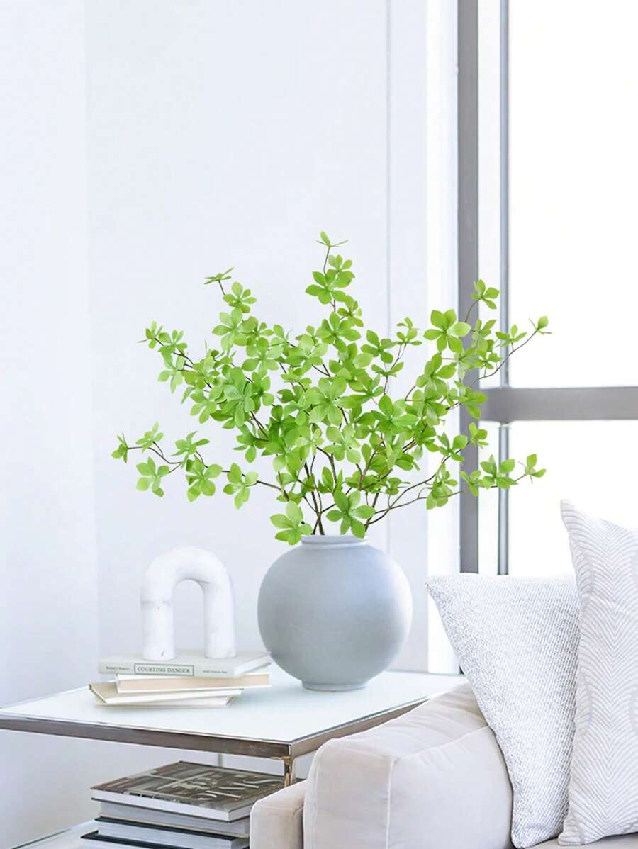 Set Of 4 Artificial Light Green Plants For Home, Wedding Gardening, And ...