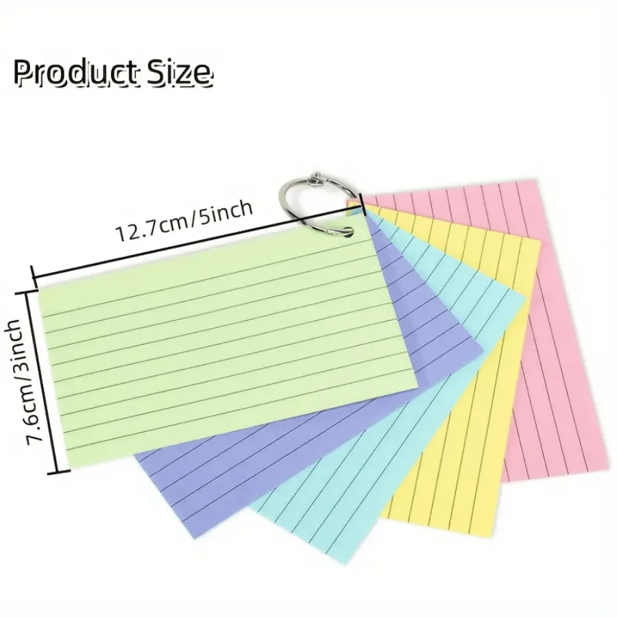 250pcs Flash Cards, A7 Revision Cards, Flashcards With Binder Rings And ...