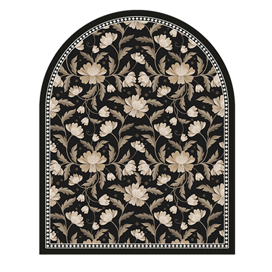 One Floral Dark-Colored Door Mat American Style Vintage Diatom Mud ...