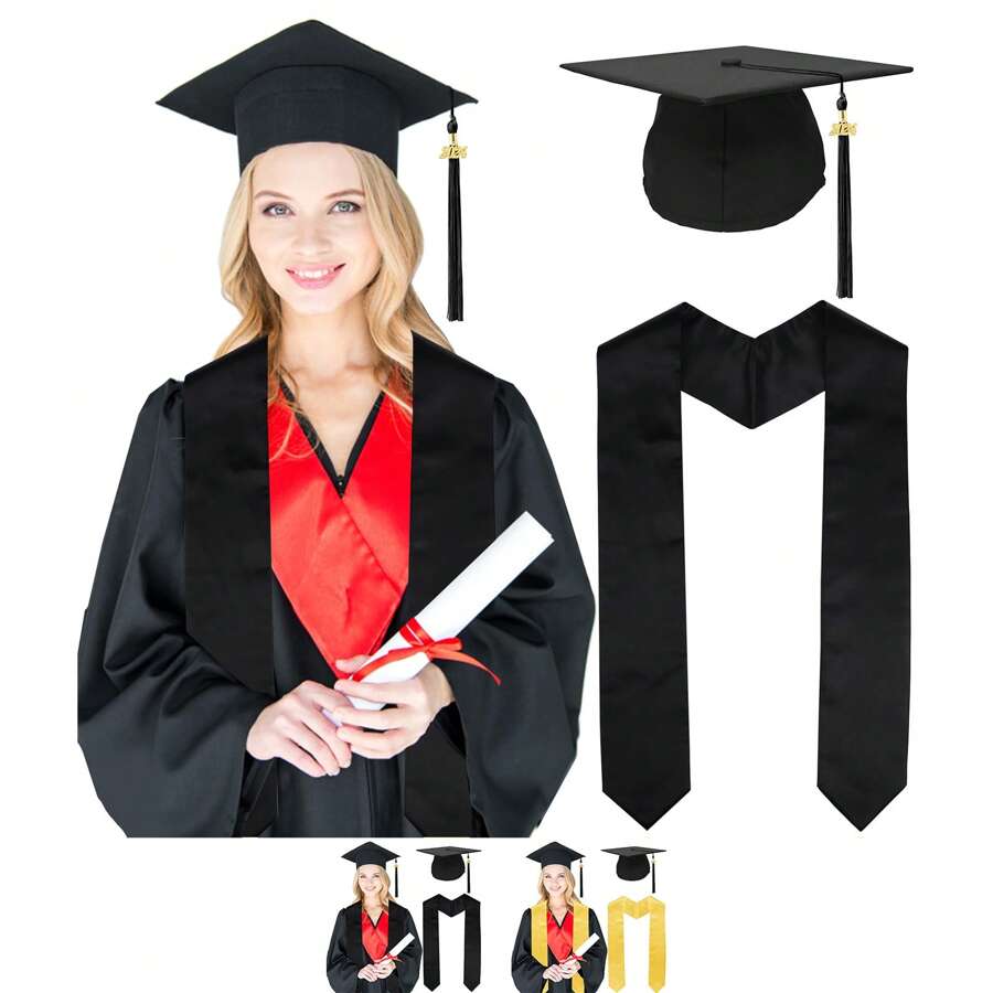 Graduation Hat With Sash For Adults, Graduation Cap With 2024 Year ...