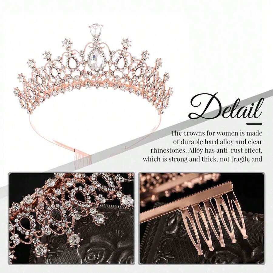 Unicra Silver Tiaras And Crowns Wedding Bride Tiara With Comb Costume ...