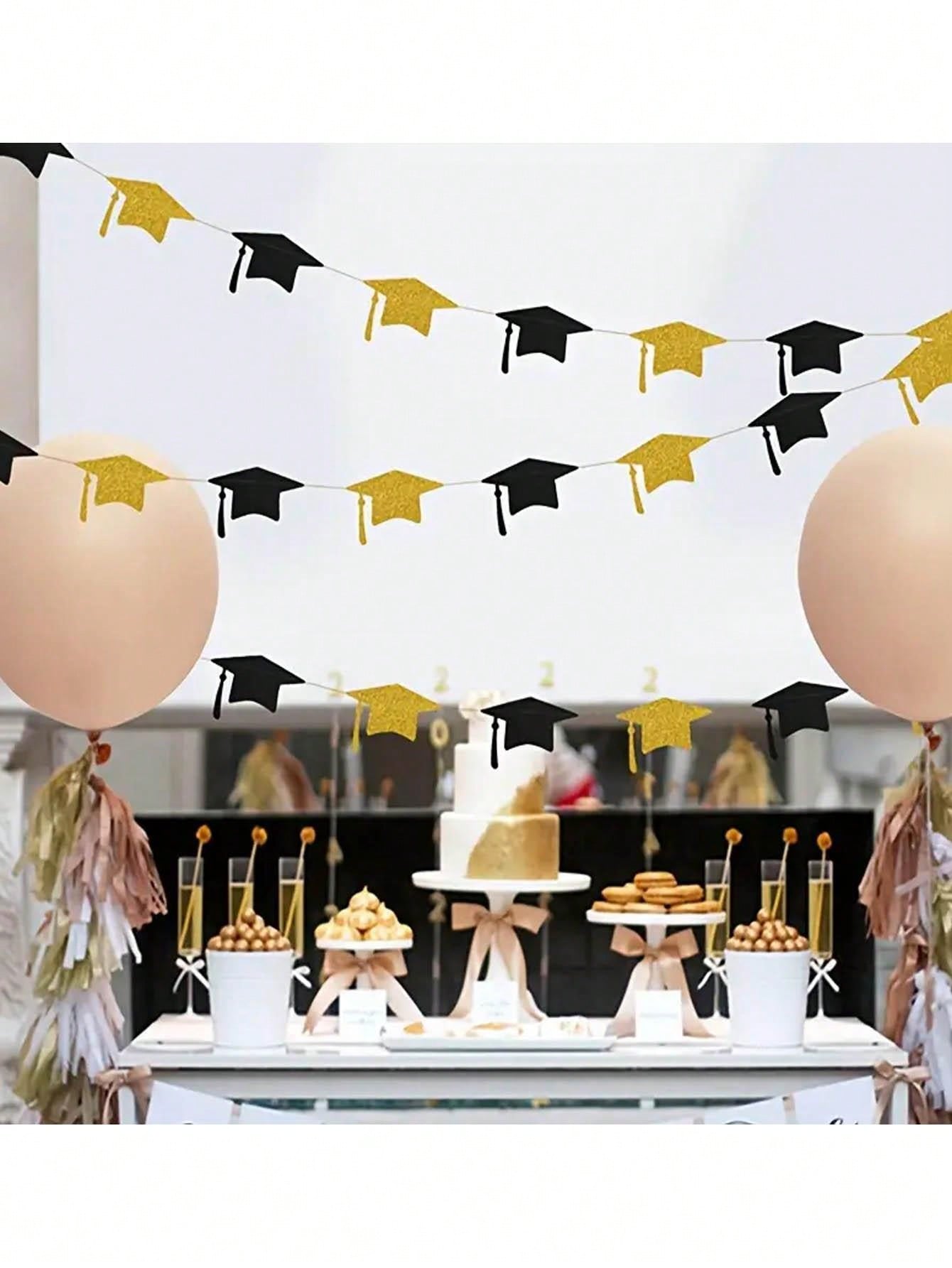 1pc Graduation Hat Banner Graduation Decoration Party Indoor Decor ...