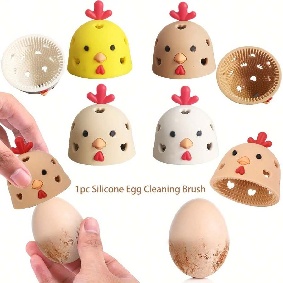 1pc, Cute Egg Washer Brush For Cleaning Fresh Eggs, Reusable Cleaning ...