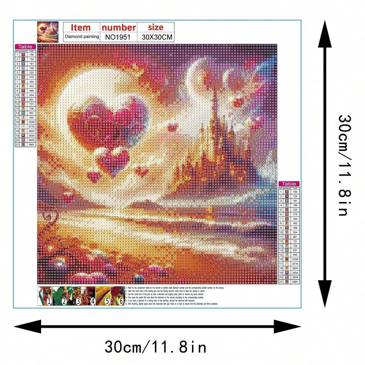 1pc 30*30cm/11.8inx11.8in Diamond Painting Tool Kit DIY Handmade 5D ...