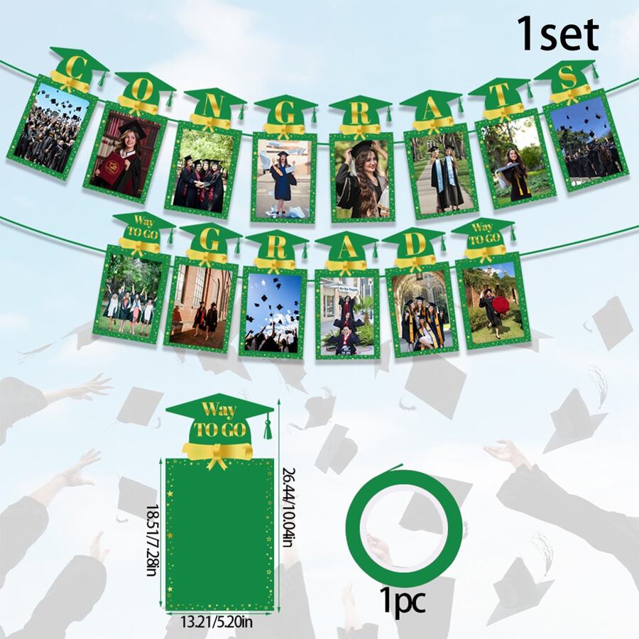 1set Graduation Photo Banner 2024-Congrats Grad Picture Banner ...