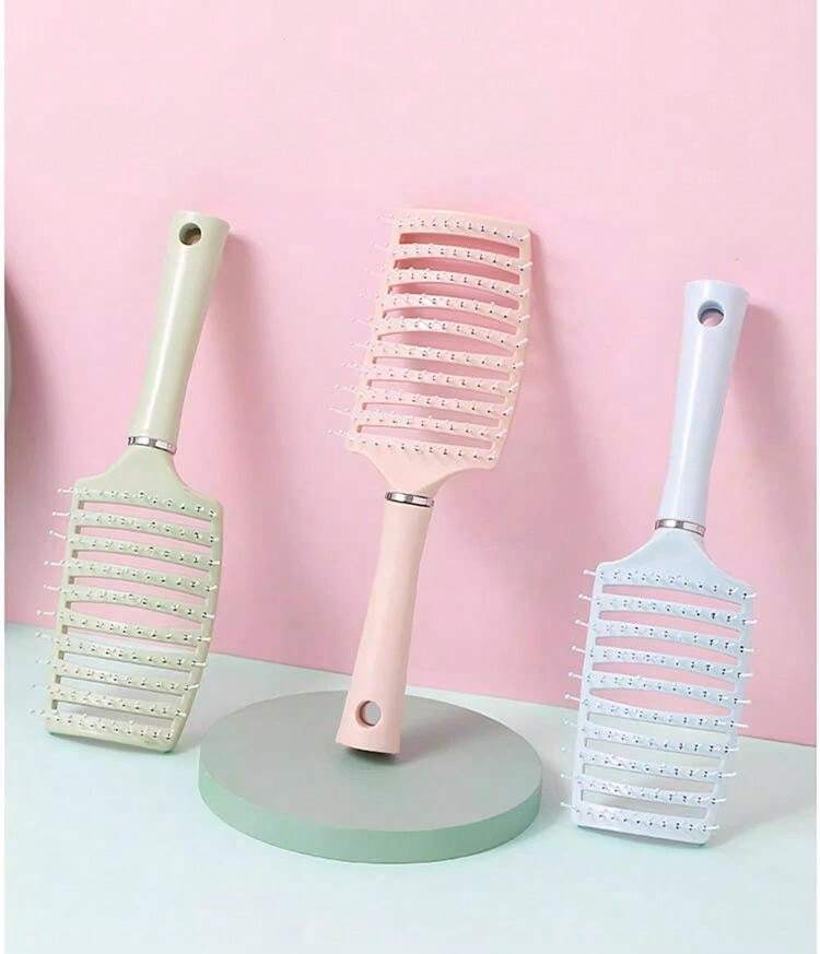 Macaron Large Curved Comb Scalp Massaging Comb High Crown Fluffy Comb ...