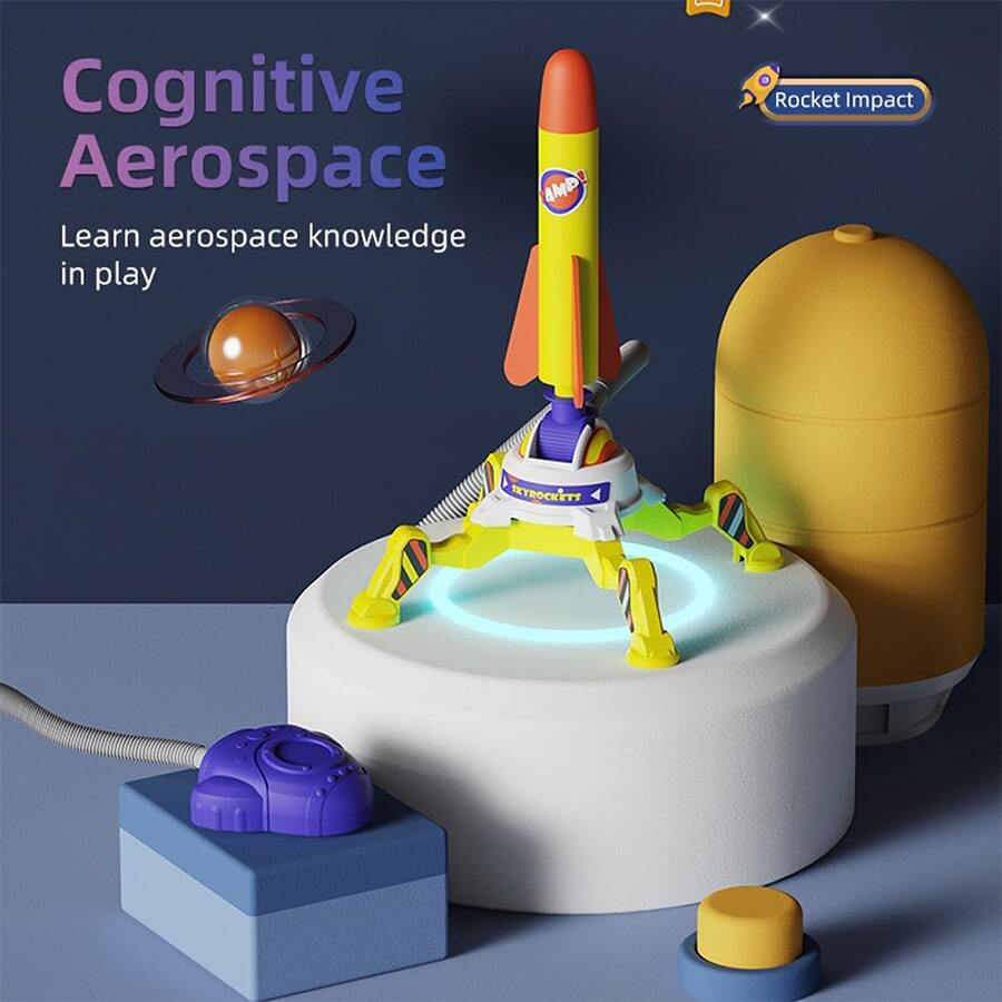 1box Single Person Foot Stomp Launcher Light-Up Toy Rocket Fireworks ...