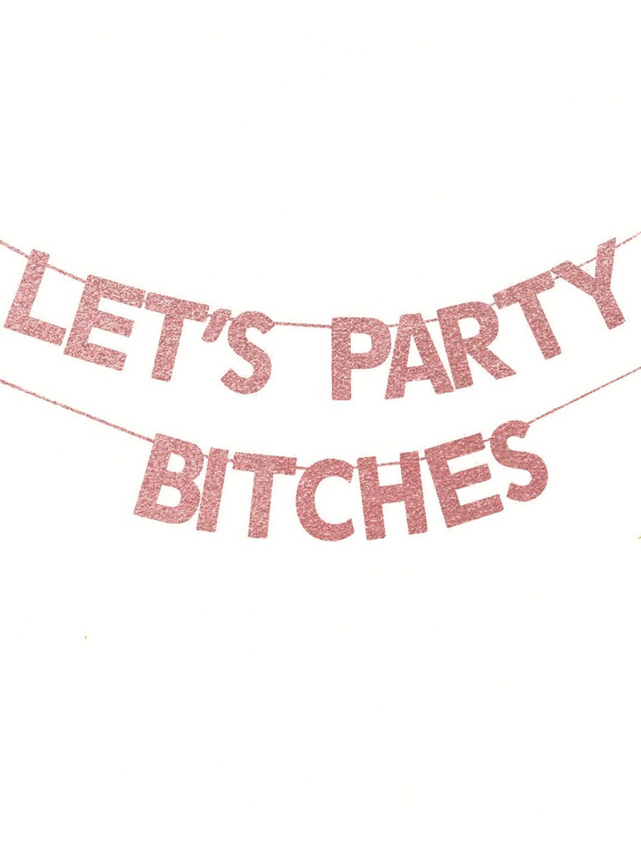 1Set, Glitter Alphabet Let's Party Banner DIY String For Bridal Shower ...