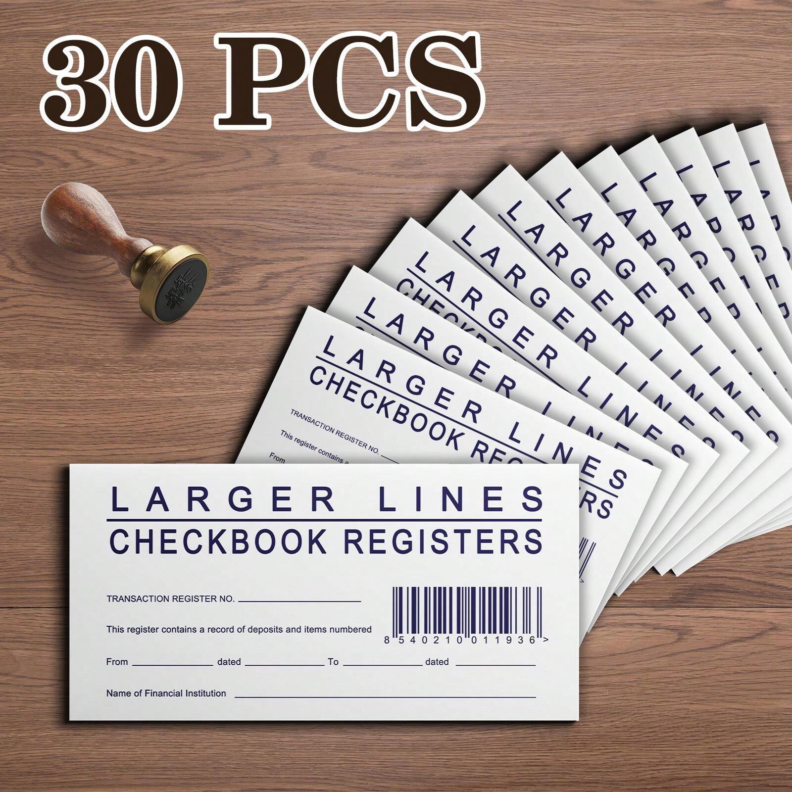30 Books 2024/2025/2026 Personal And Commercial Check Register - Track ...