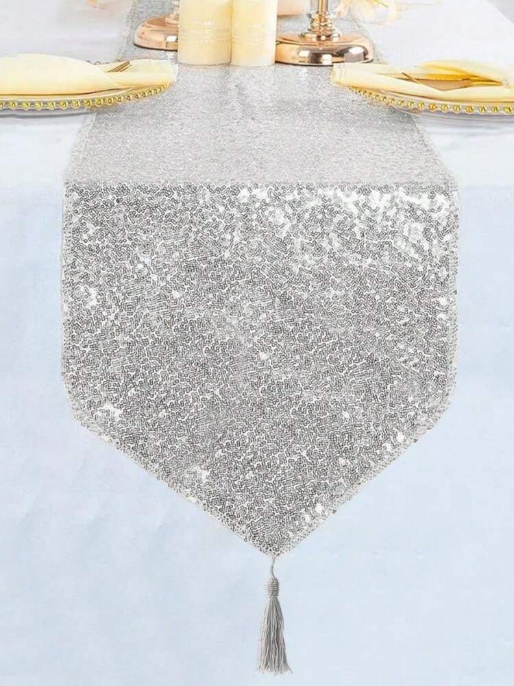 พู่เลื่อมตารางRunner,เทศกาลงานแต่งงานตกแต่งตาราง,เลื่อมผ้าปูโต๊ะและ ...