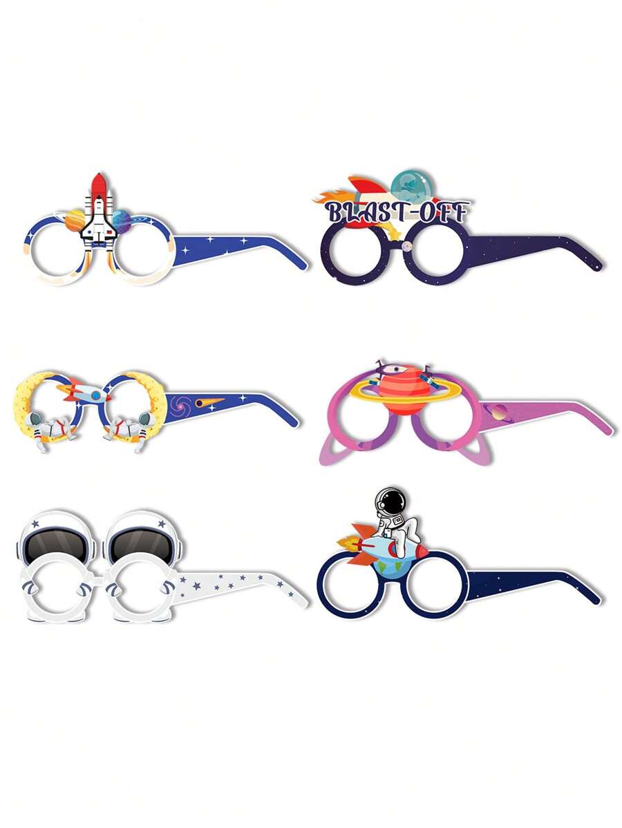 6 Pcs Outer Space Eyeglasses Outer Space Theme Birthday Party ...