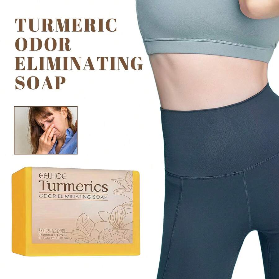 1pc Women's Turmeric Cleansing Soap - Gentle, Moisturizing, Nourishing ...