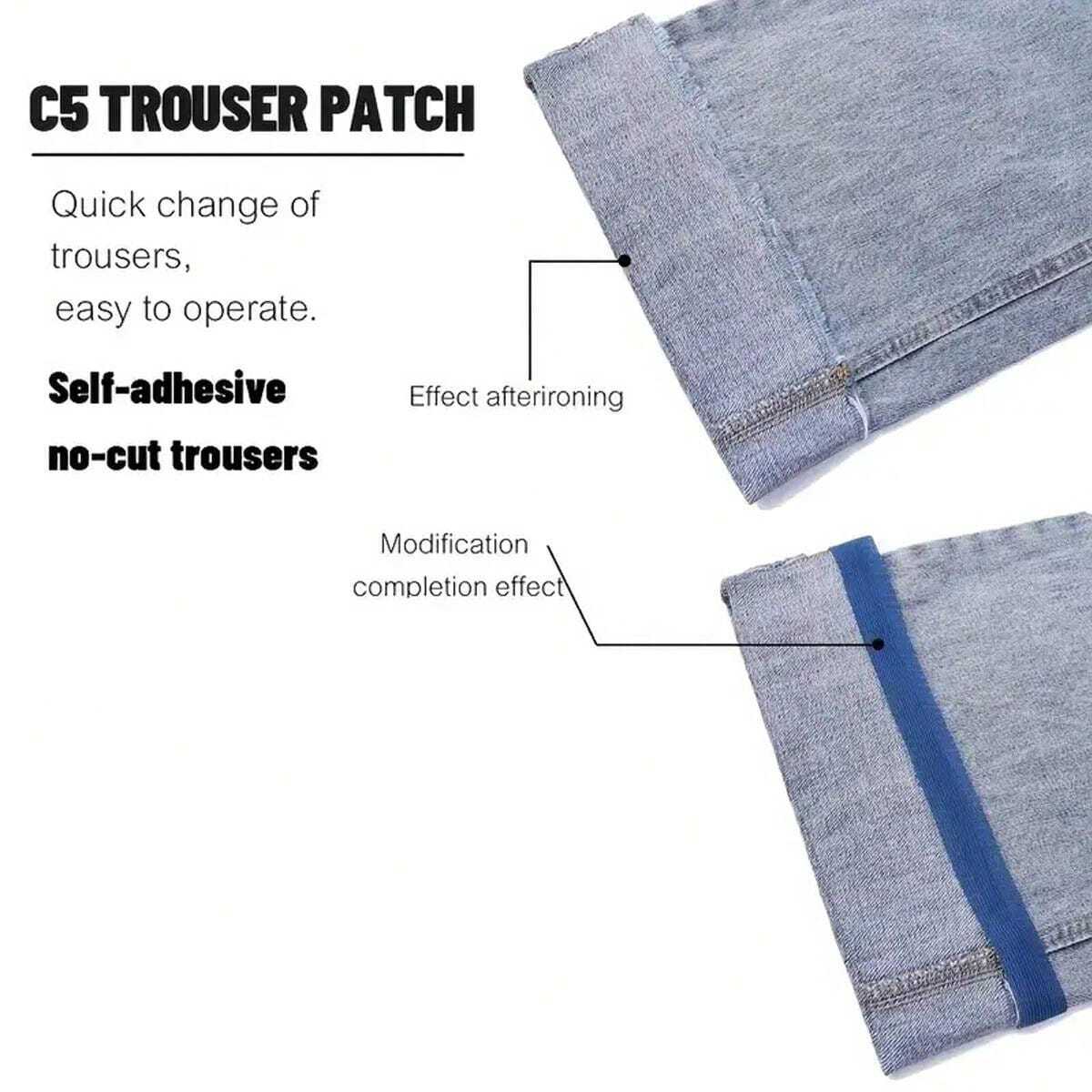 Leg Stickers, 99.06 Cm Self Adhesive No-Cut Hem Adjuster Self-Adhesive ...